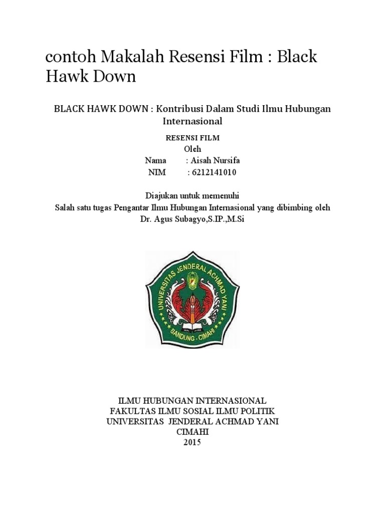 Contoh Makalah Resensi Film | PDF