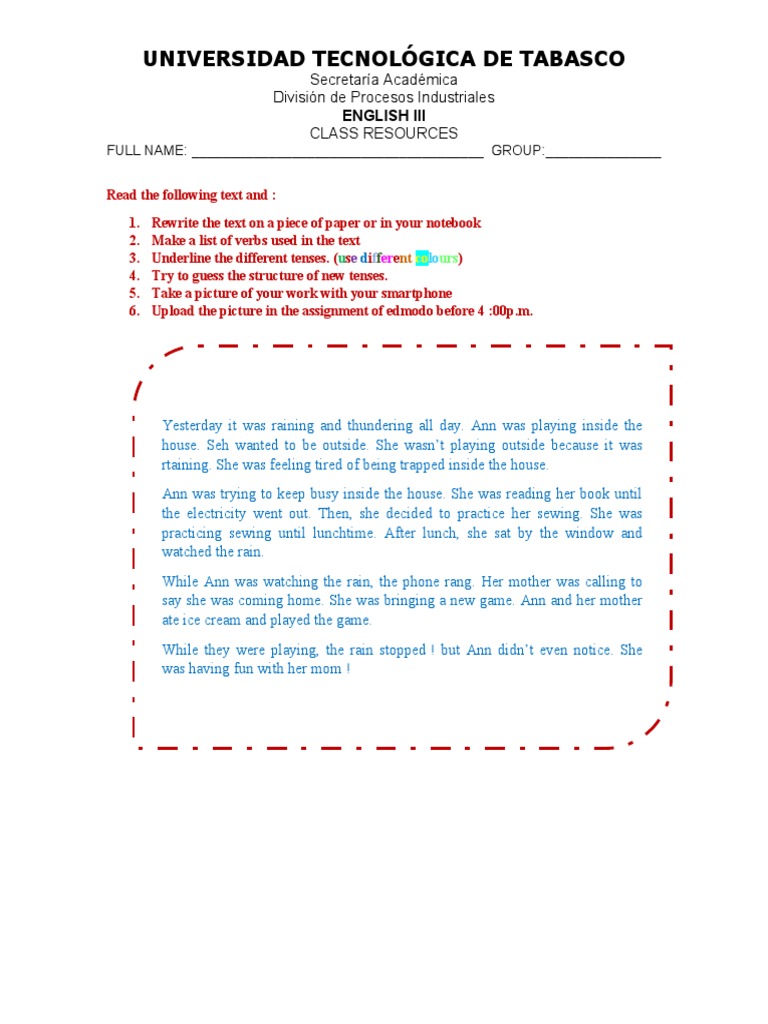 Read The Following Text and | PDF