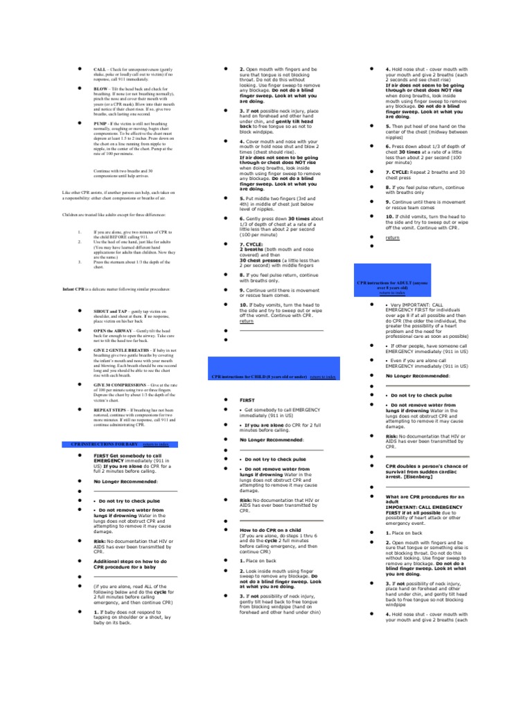 CPR | PDF | Cardiopulmonary Resuscitation | Thorax