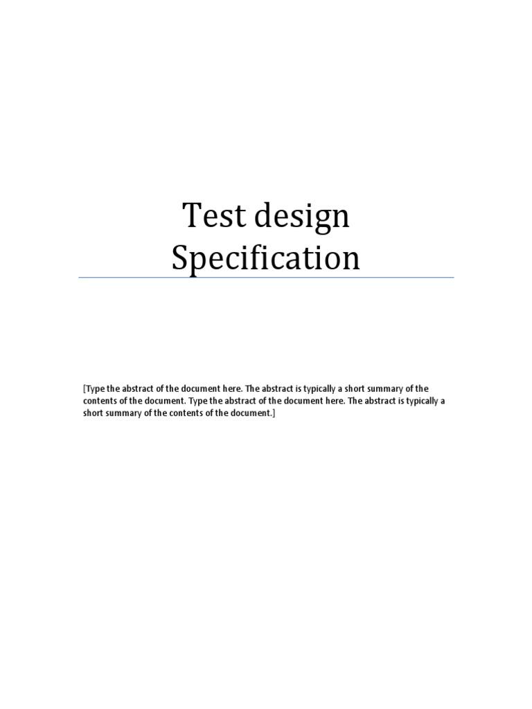 Software Test Design Specification | PDF | Software Testing | Login