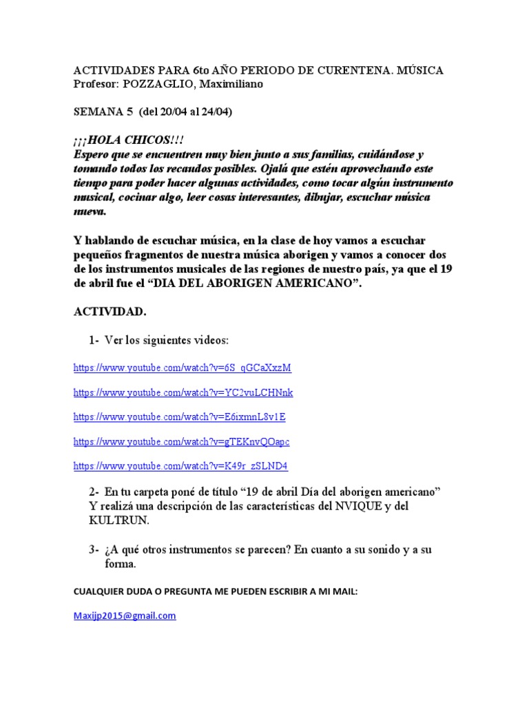 ACTIVIDADES PARA 6to Año | PDF