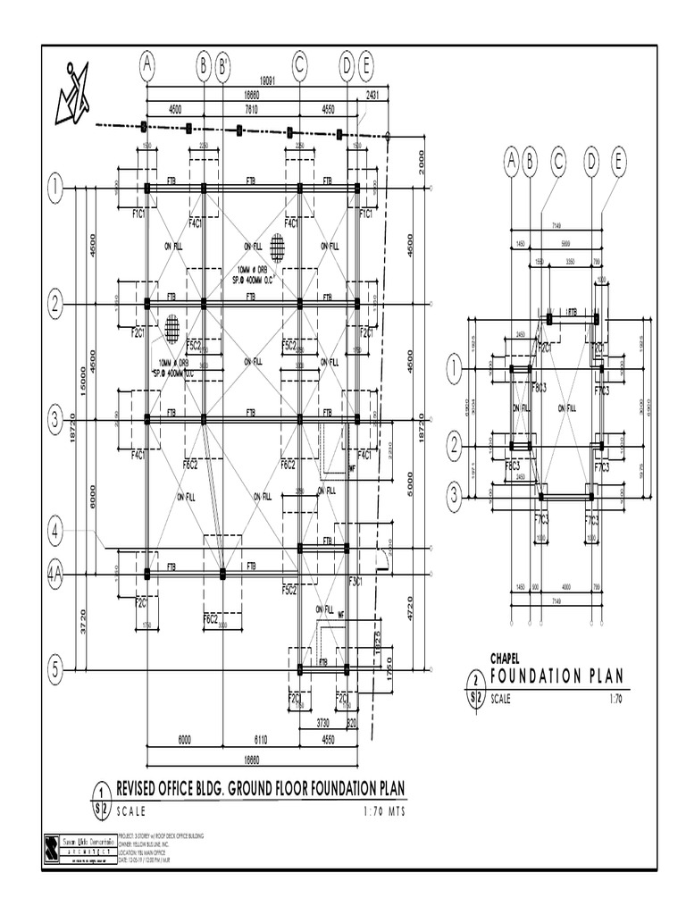 A B C E D B': Foundation Plan | PDF | Structural Engineering | Civil ...
