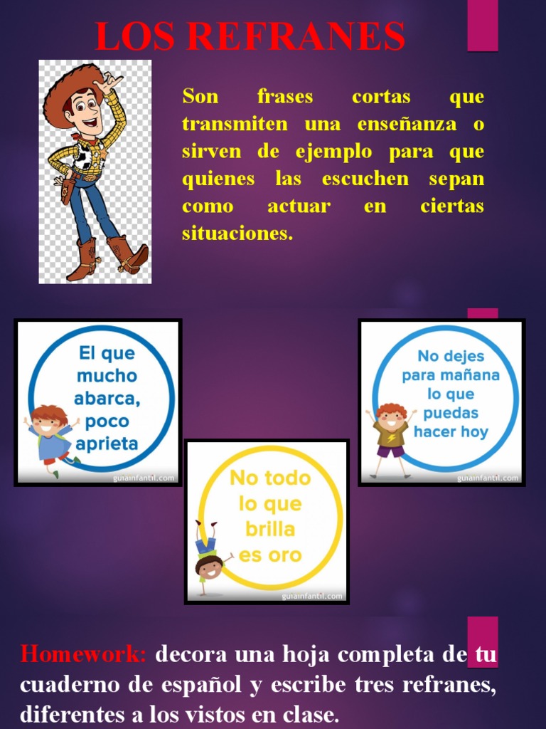 Los Refranes | PDF | Estudios de idiomas extranjeros | Poesía