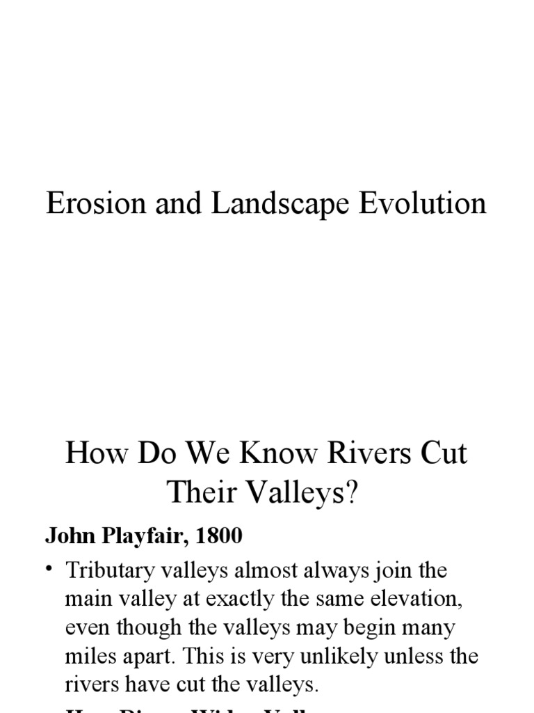 Erosion and Landscape Evolution Insights | PDF | Geomorphology | Erosion
