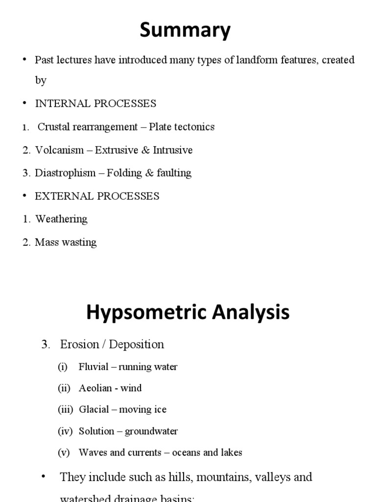 Module 4.3 - Basin Morphometry and Hypsometric Analysis | PDF ...