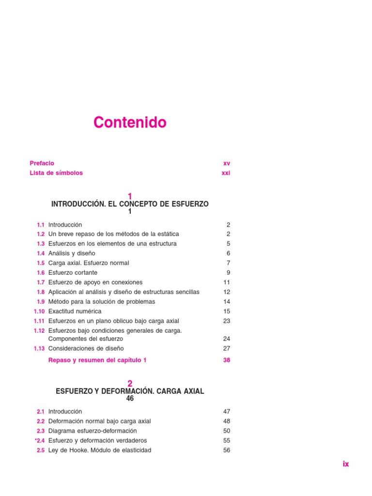 Ferdinand P. Beer - Mecanica de Materiales - Indice - Contenido | PDF ...