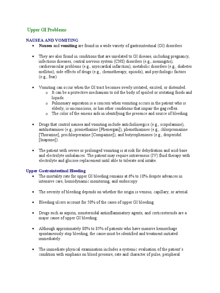 Study Notes For Upper GI Problems | PDF | Esophageal Cancer ...