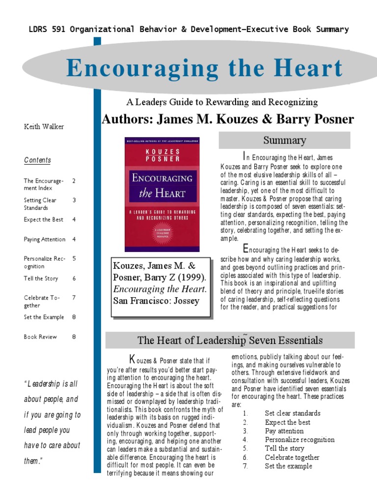Encouraging The Heart: Authors: James M. Kouzes & Barry Posner | PDF ...