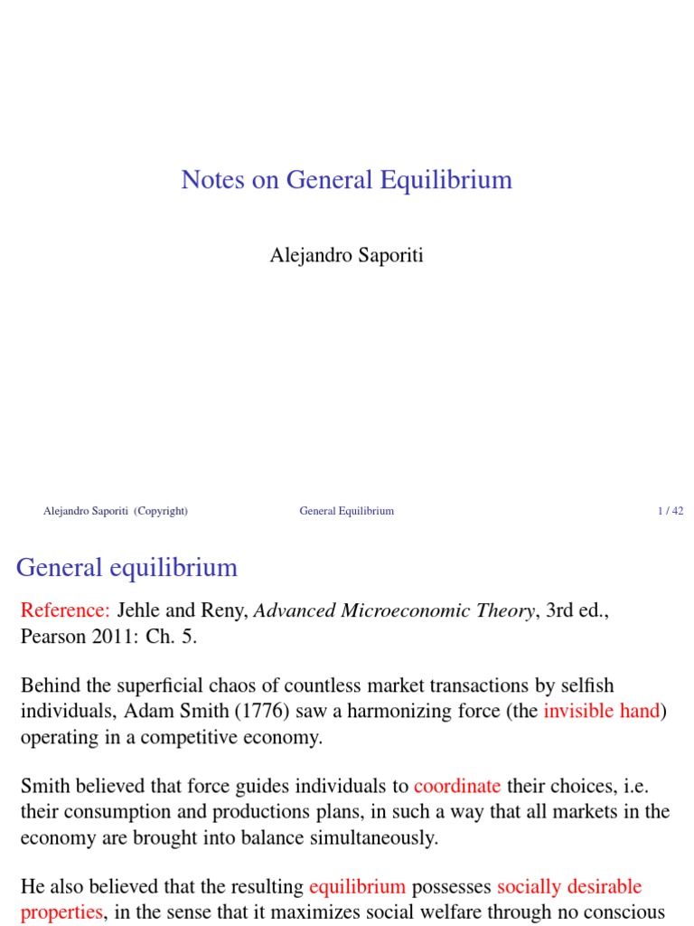 General Equilibrium Pdf Pdf General Equilibrium Theory Welfare