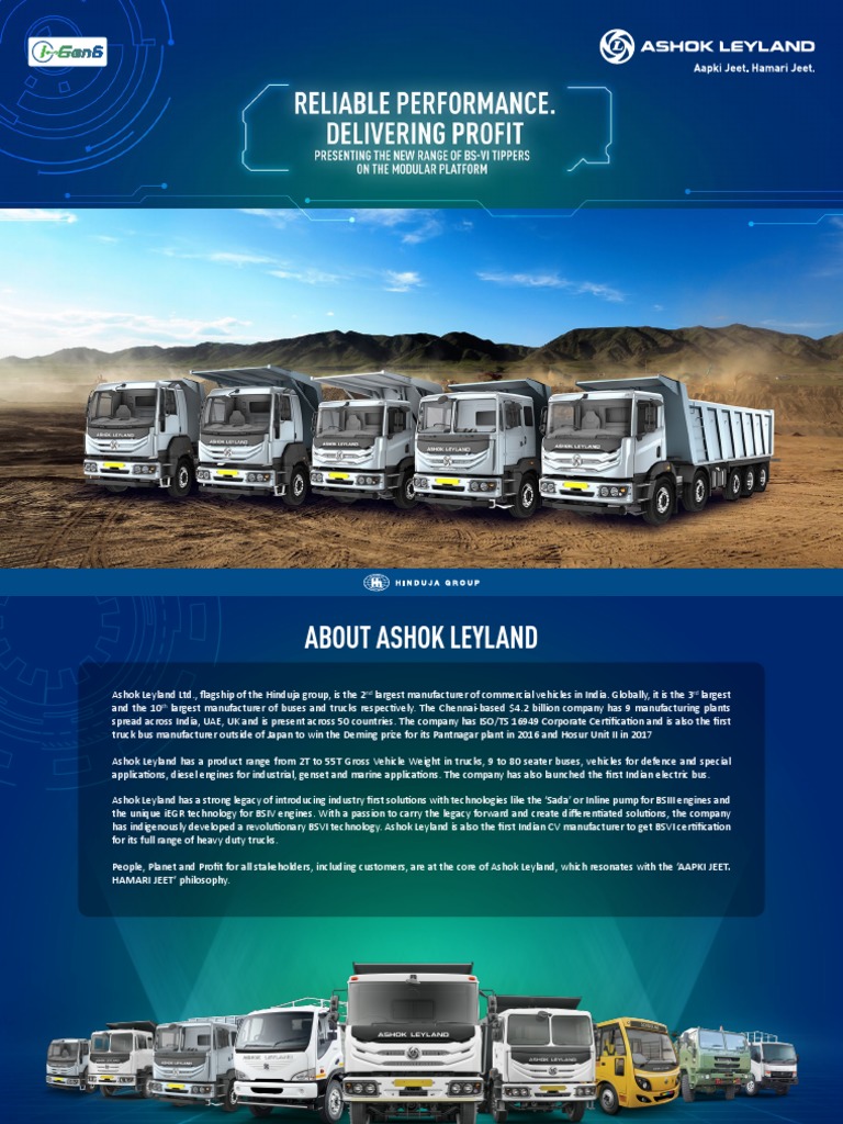 Ashok Leyland BS6 Truck Innovations | PDF | Truck | Transmission ...