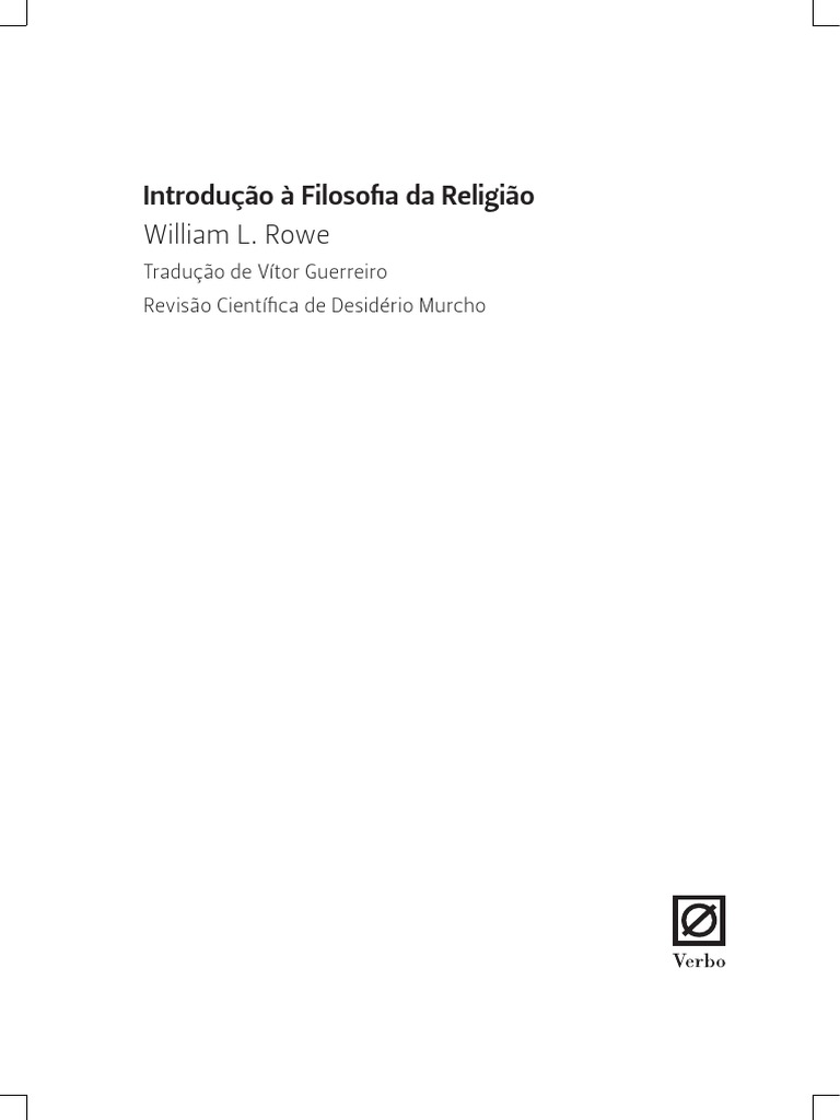 William L. Rowe - Introdução A Filosofia Da Religião - Incompleto ...