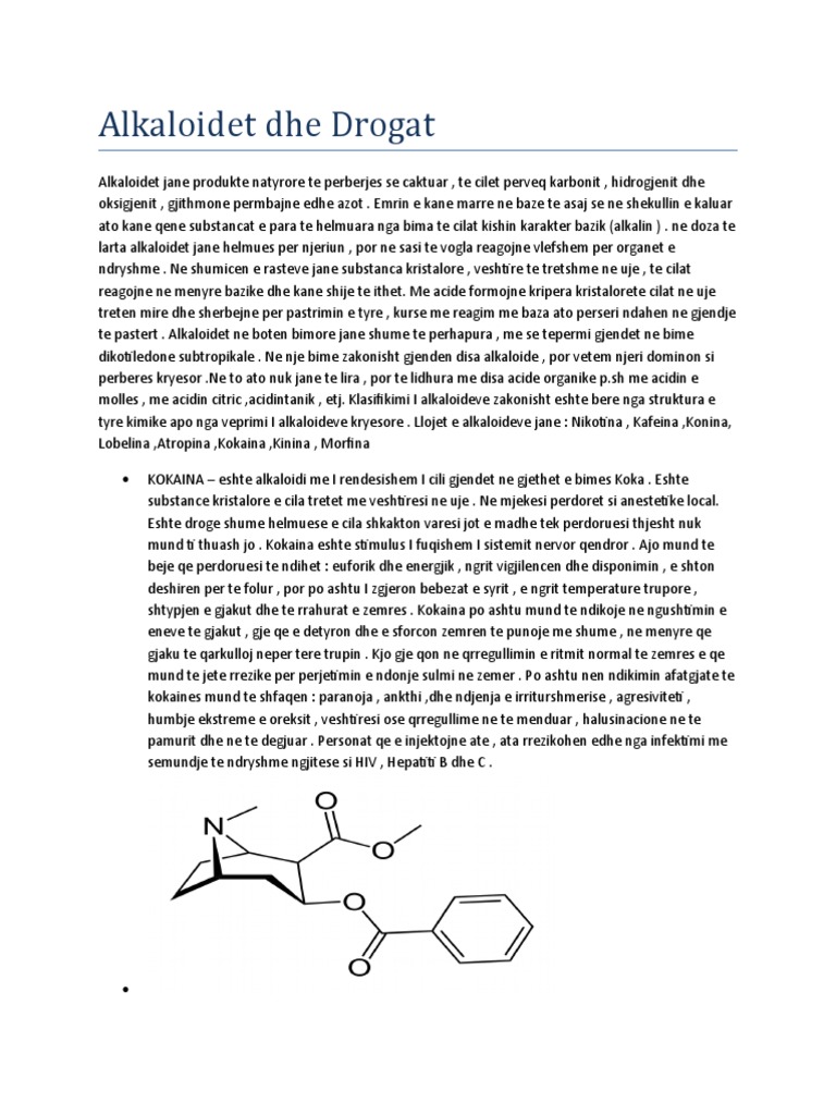 Alkaloidet Dhe Drogat | PDF