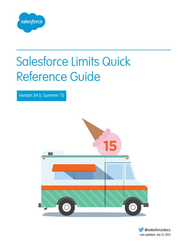 Salesforce Limits Quick Reference Guide Version 34 0 Summer 15 Pdf Application Software
