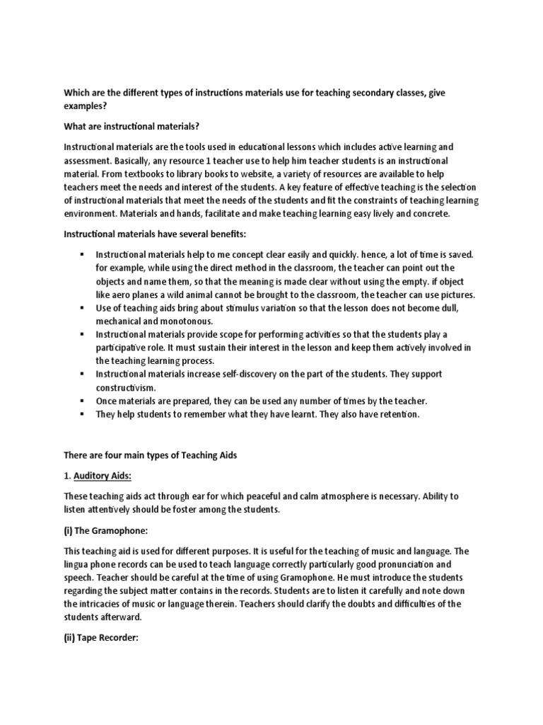 Assignment of Teaching Aids | PDF | Teachers | Classroom