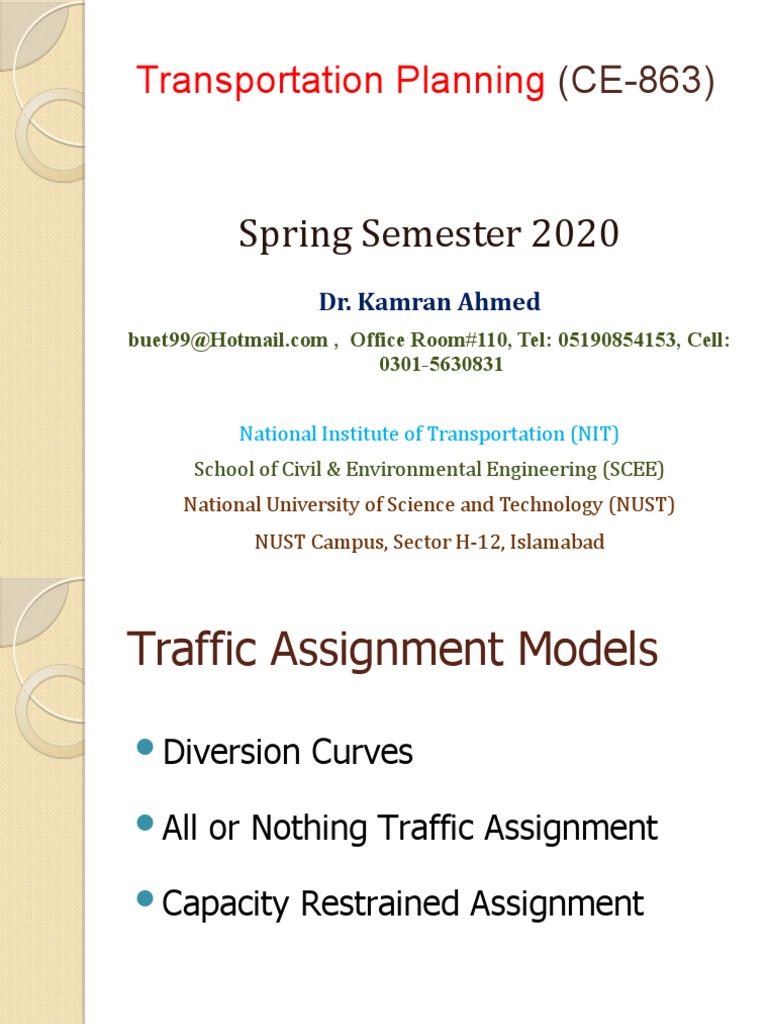 Traffic Assignment Models Overview | PDF | Logistics | Service Industries