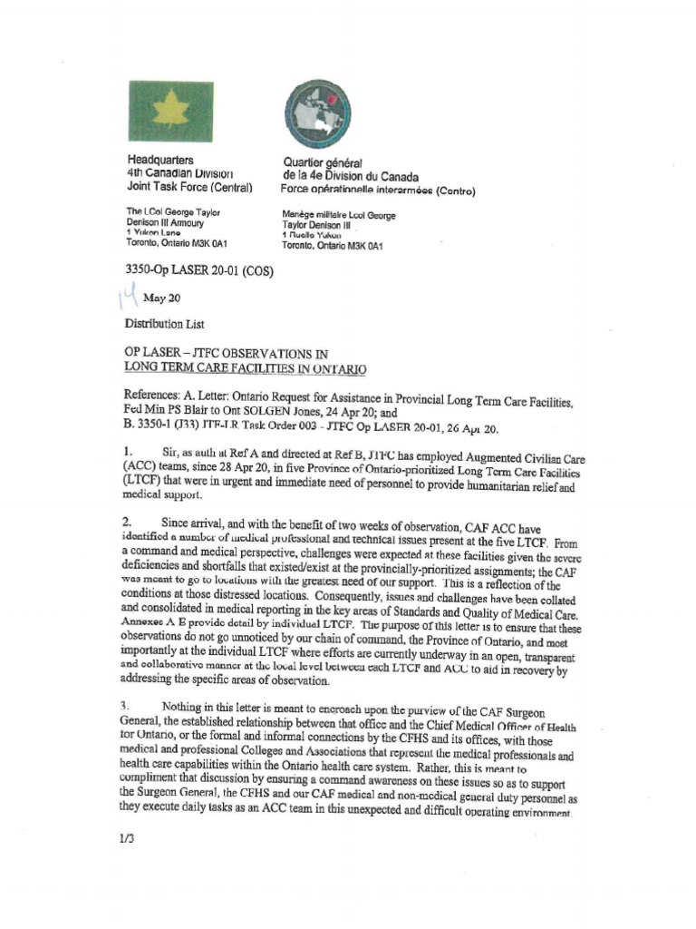 Op Laser - JTFC Observations in LTCF in On | PDF