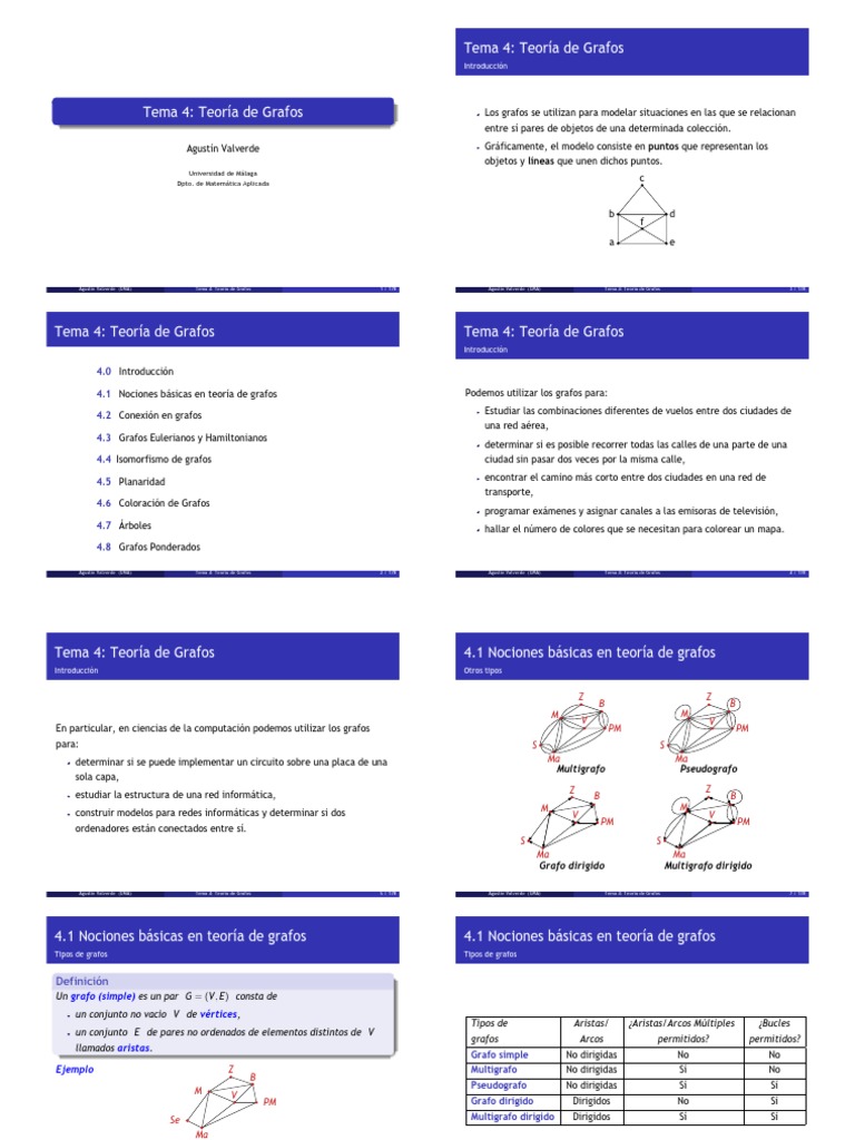 MD Tema 4 PDF | PDF | Teoría de grafos | Vértice (teoría de grafos)