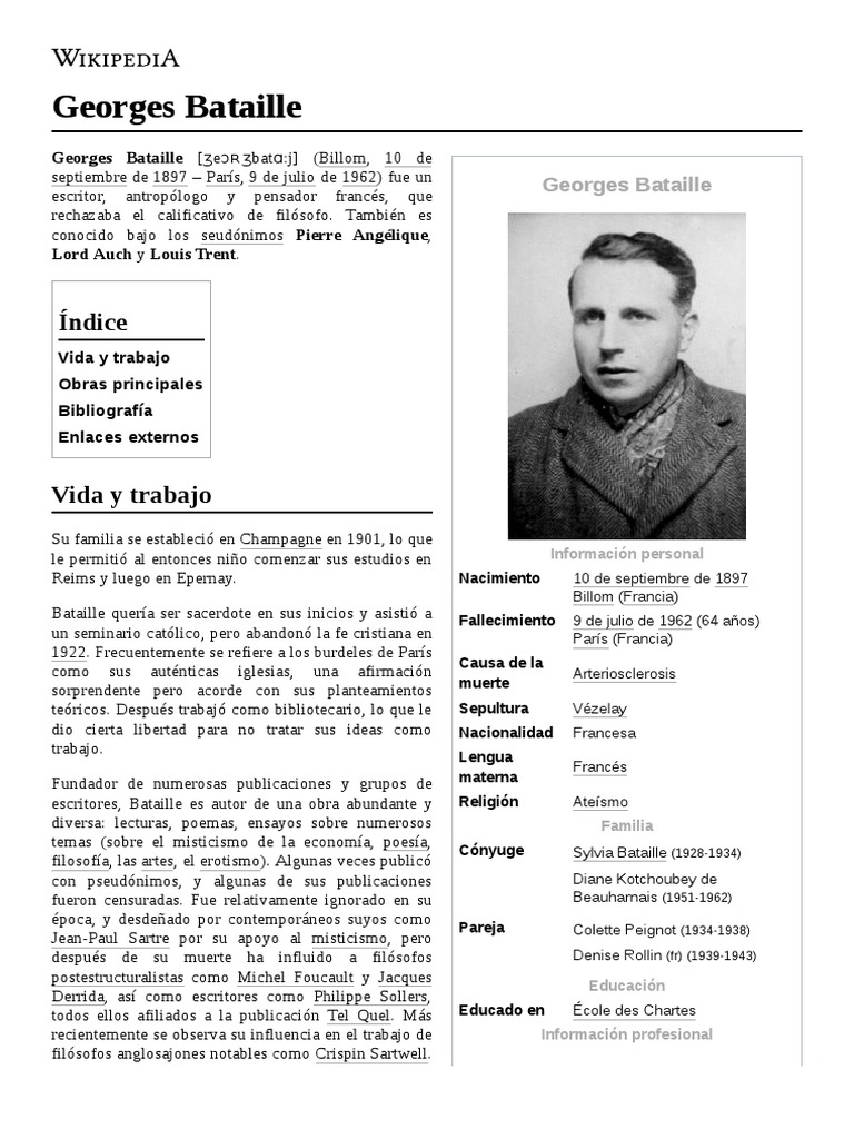 Georges Bataille | PDF | Science | Ciencia filosófica