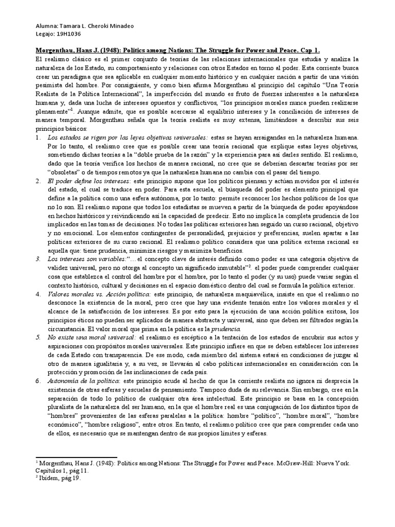 Reseña RRII | PDF | Realismo filosófico | Racionalidad