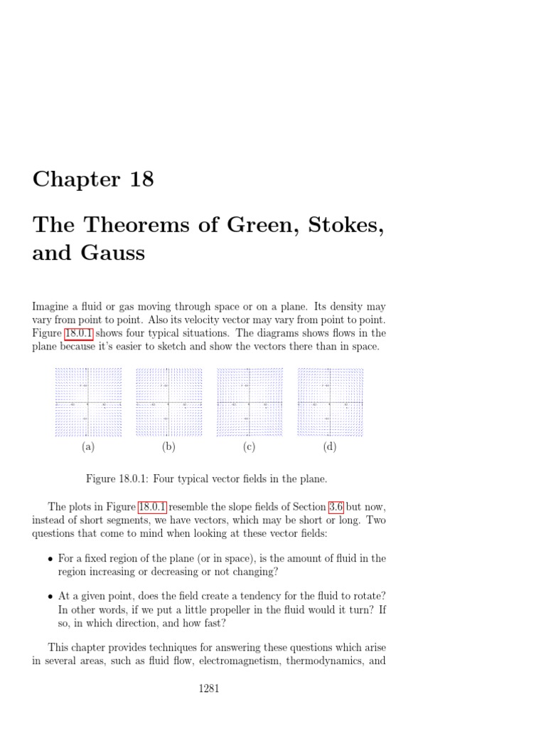 The Theorems of Green, Stokes, and Gauss | PDF | Gradient | Derivative