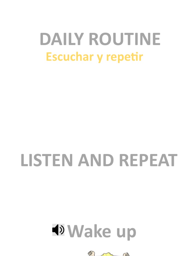 Daily Routine: Escuchar y Repetir | PDF | Lunch | Dinner