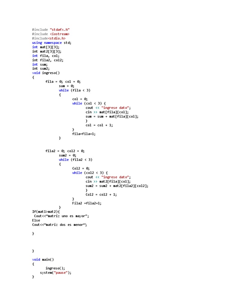 Using Namespace Int Int Int Void: #Include #Include #Include | PDF