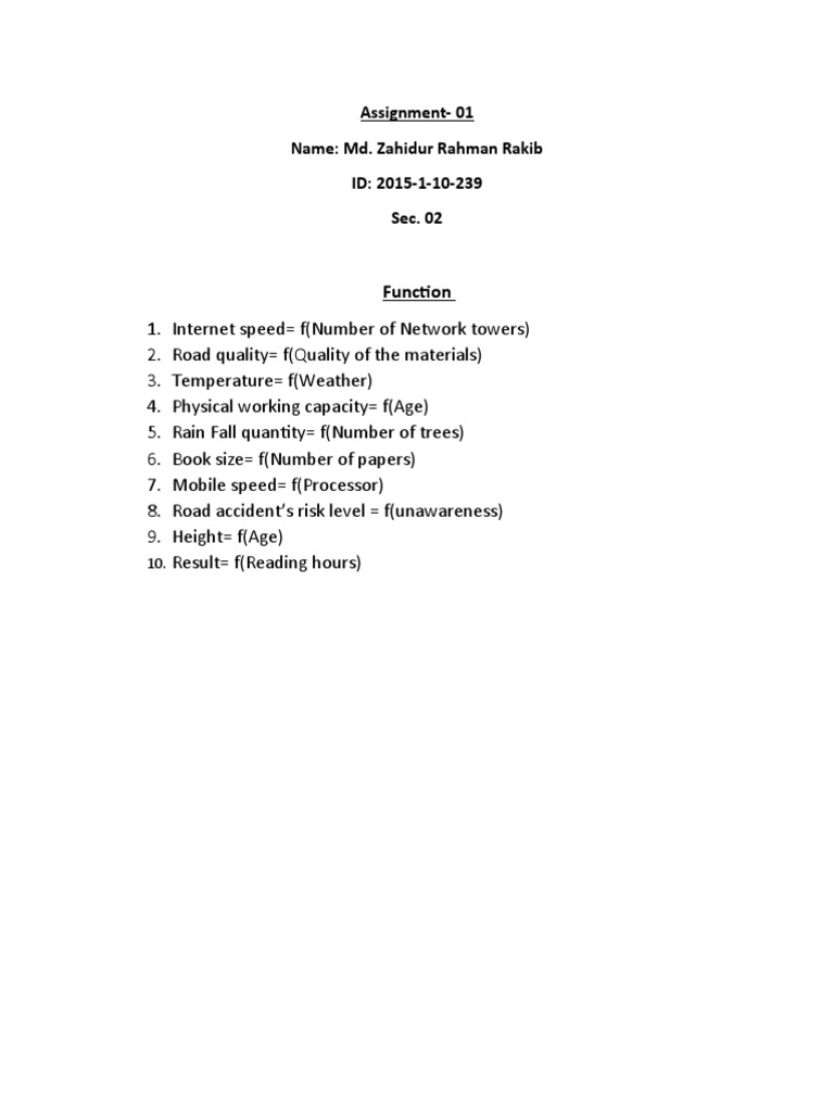 Math100 Assignment 01 | PDF