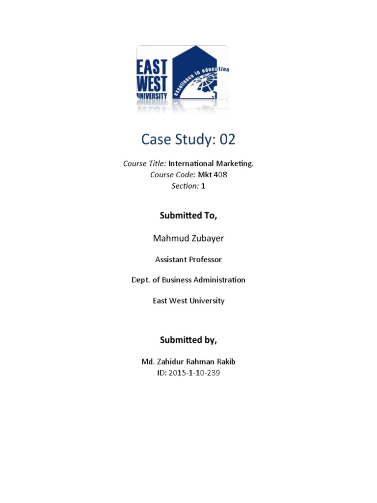 Case Study: 02: Submitted To | PDF