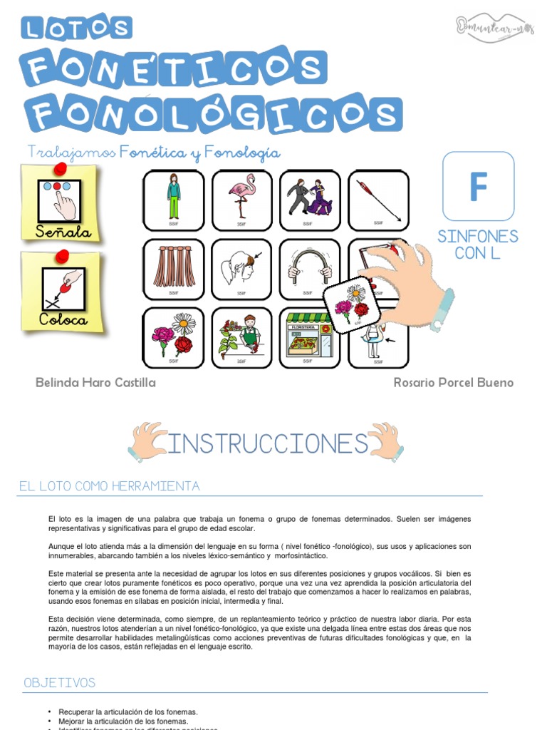 Loto Fonético F Sinfones L | PDF | Fonética | Fonología