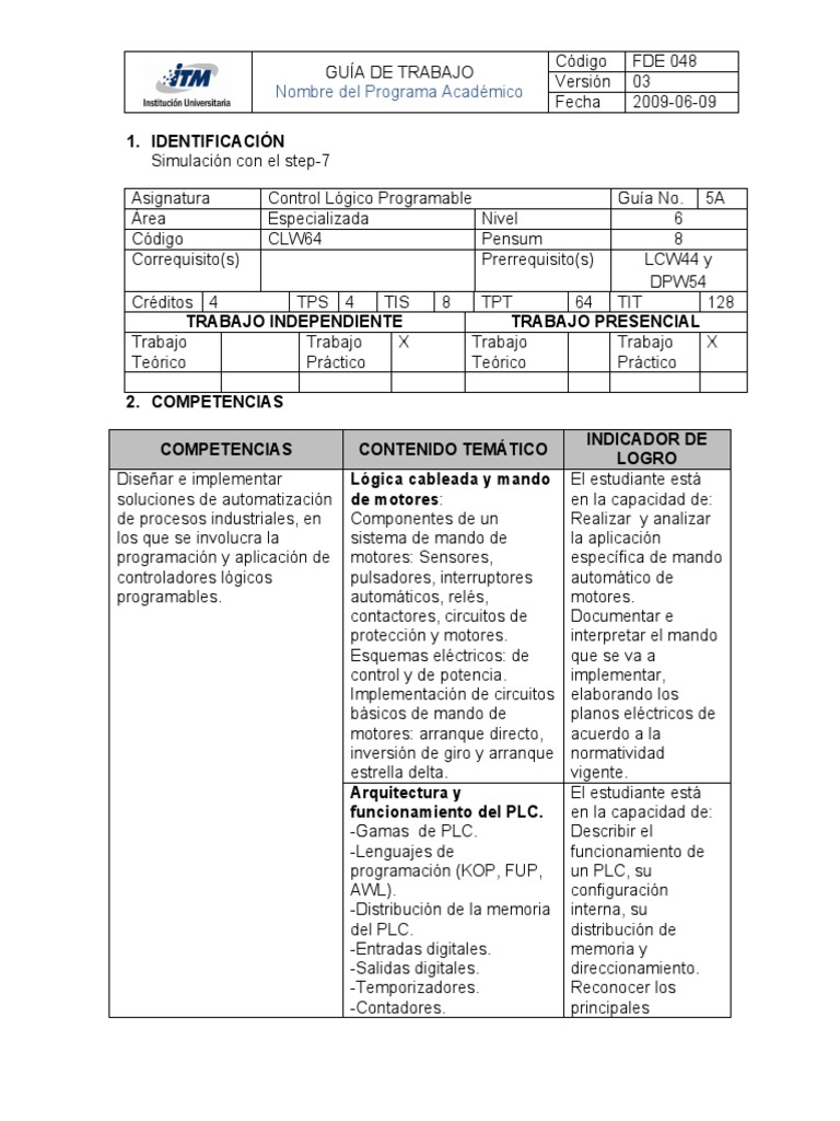 Programación y Simulación Con El Step-7 | PDF | Controlador lógico programable | Programa de ...