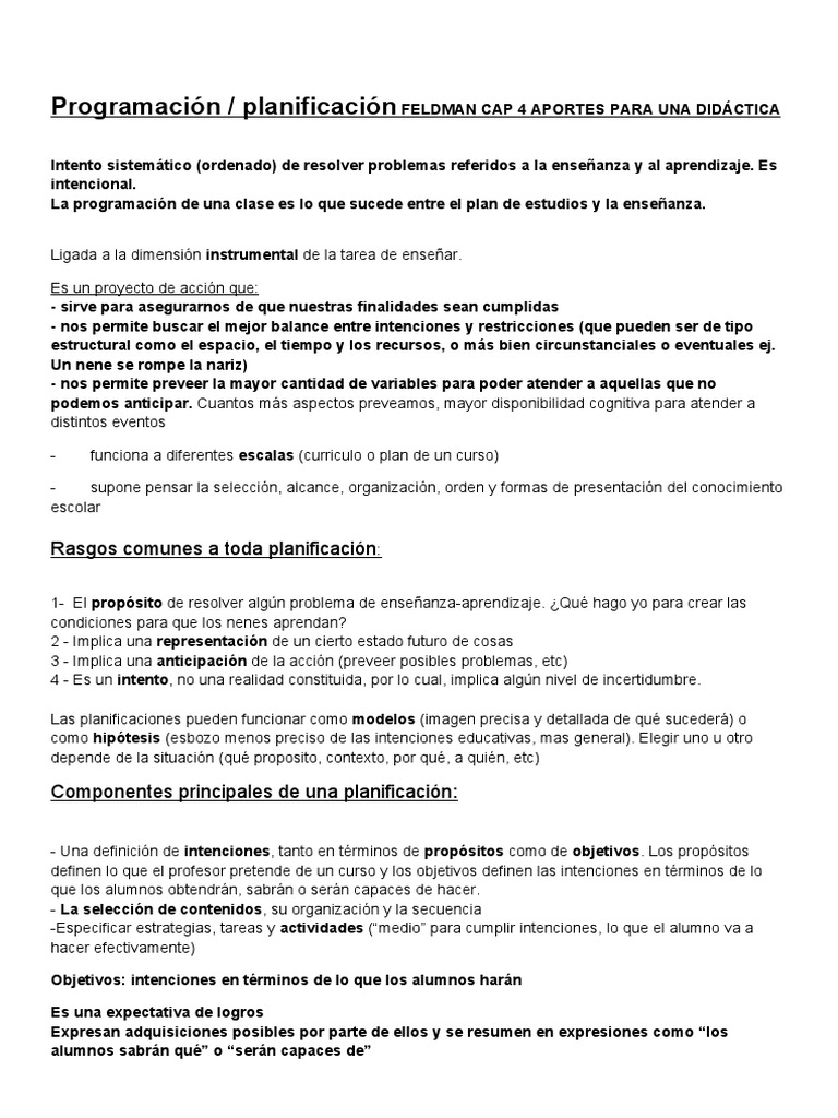 Programación Cap 4 Feldman | PDF | Aprendizaje | Conocimiento