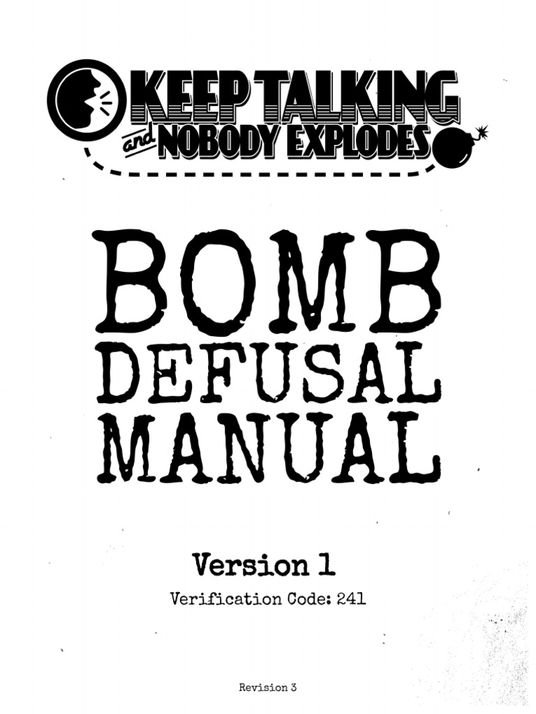 Keep Talking & Nobody Explodes - Bomb-Defusal-Manual - 1 PDF | PDF ...