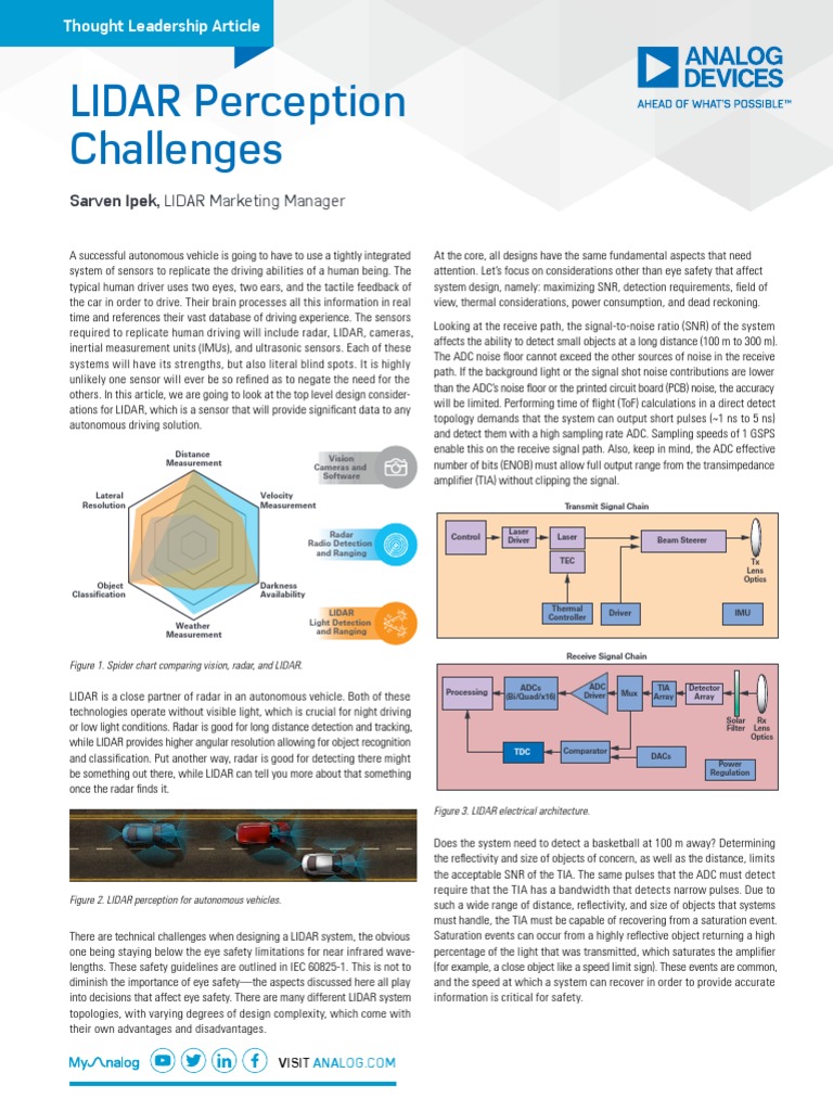 LIDAR Perception Challenges PDF | PDF | Lidar | Radar