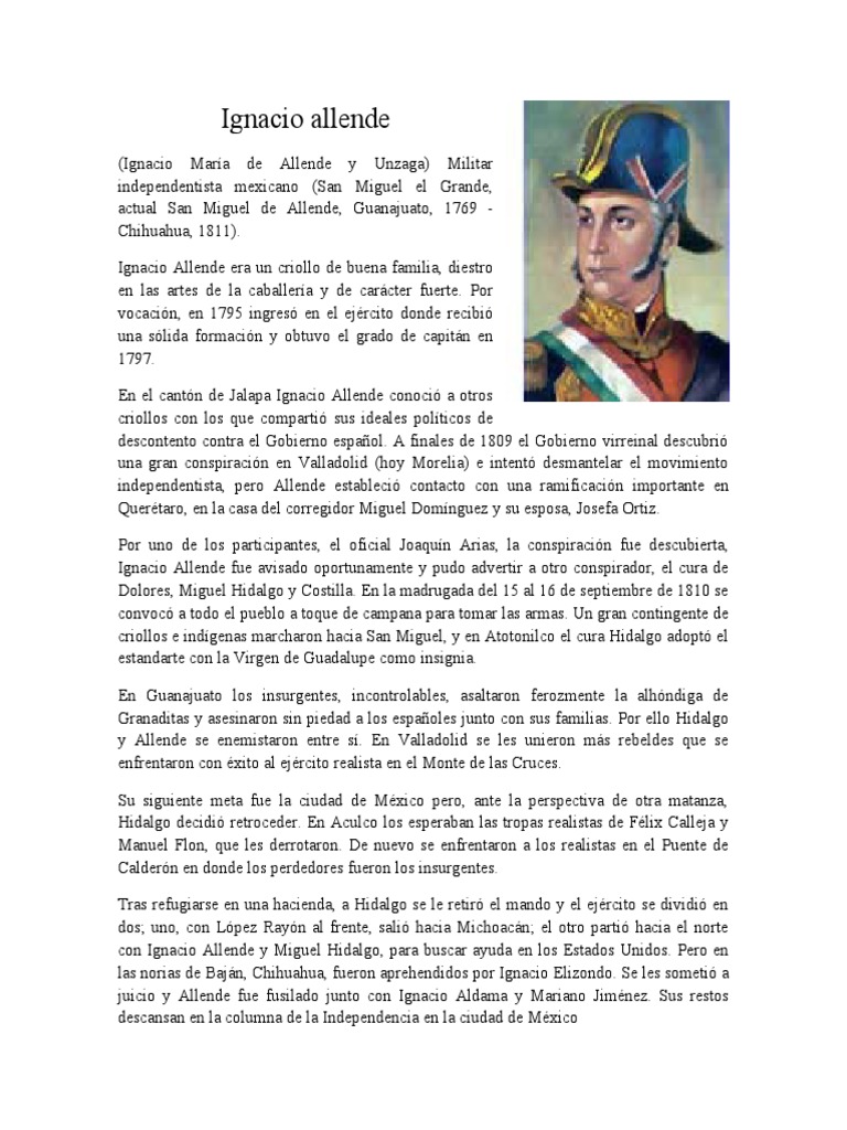 Ignacio Allende | PDF | México colonial | Militares de mexico