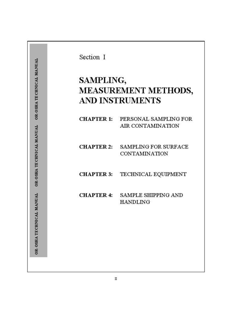 Sampling, Measurement Methods, and Instruments: Section I | PDF ...