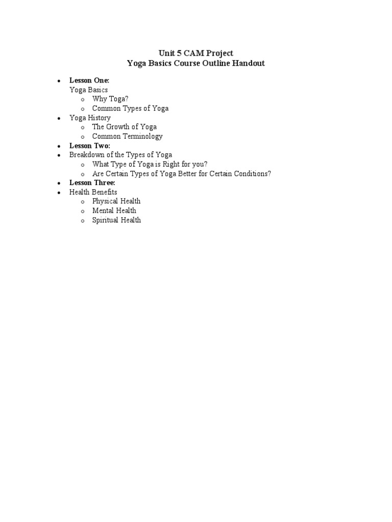 Yoga Basics for Beginners | PDF