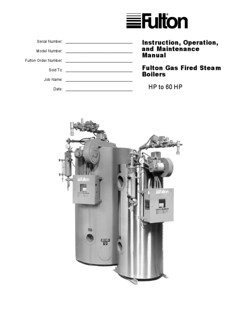 Boiler Manual Fulton Icx | PDF | Boiler | Pump