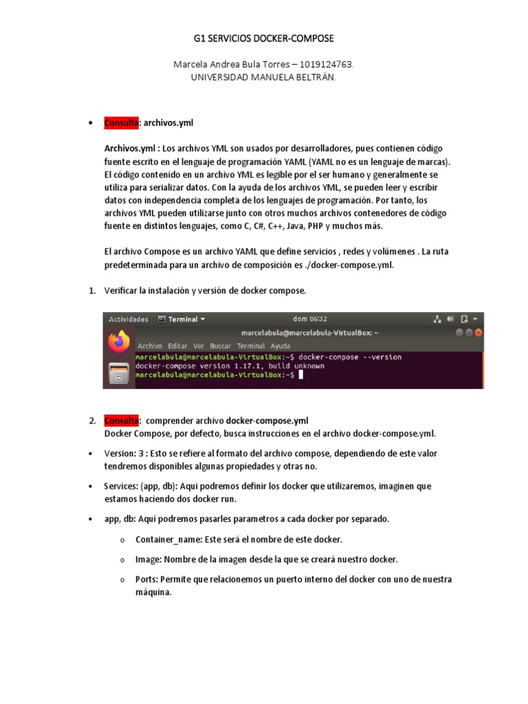 Docker Compose Pdf Lenguaje De Programación Archivo De Computadora