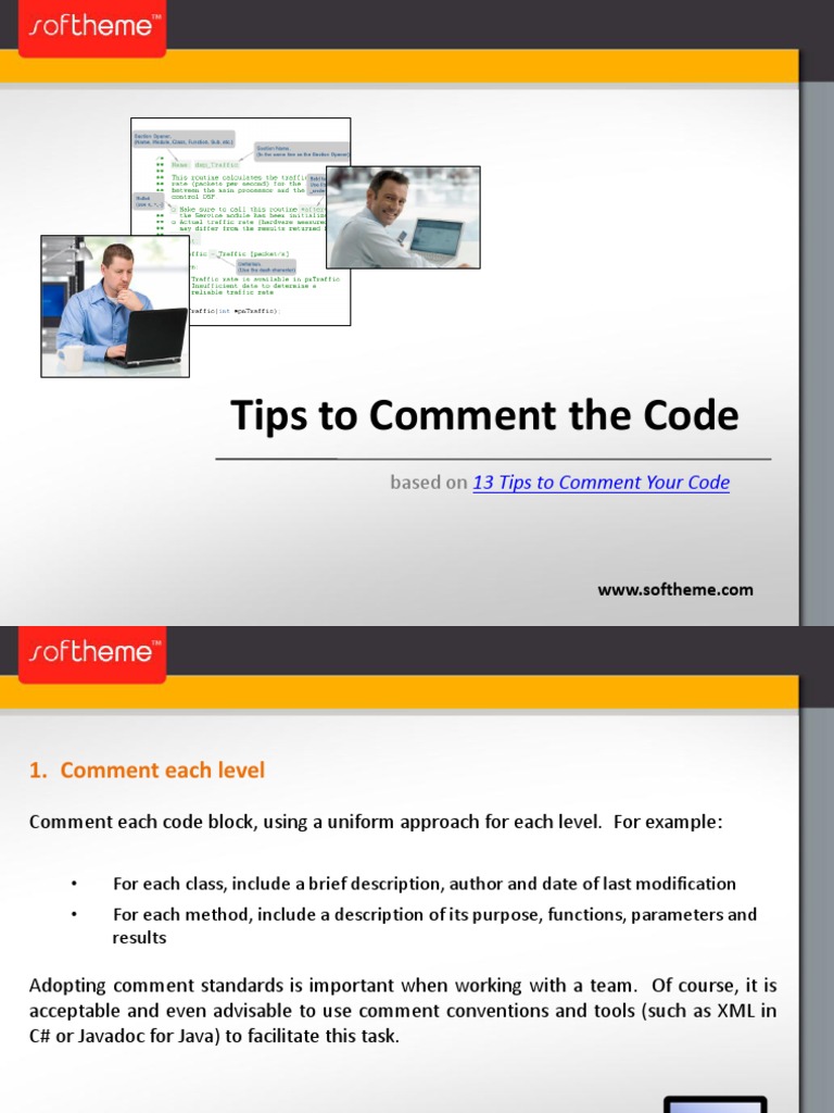 Tips To Comment The Code | PDF | Source Code | Software Development