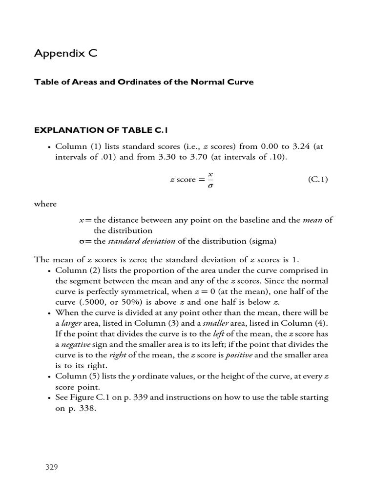NORMAL CURVE TABLE | PDF | Statistical Significance | Wechsler Adult ...