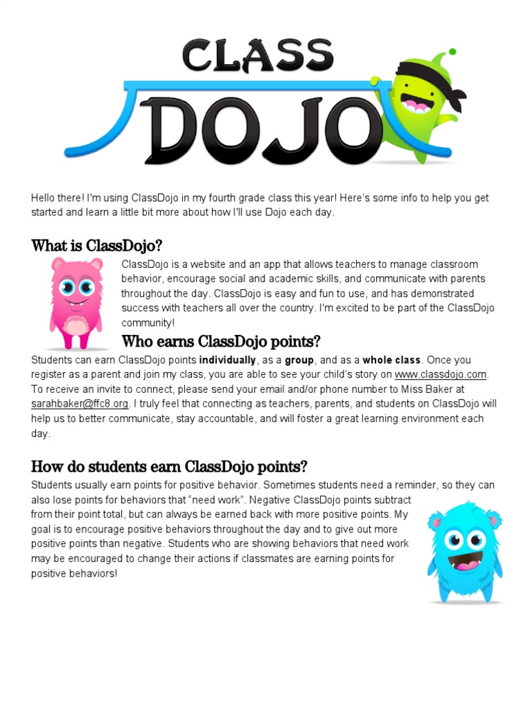 Classdojo Policies Procedures 2017 | PDF | Teachers | Teaching