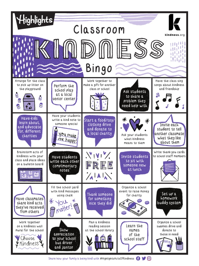 Classroom Kindess Bingo | PDF | Society | Charity