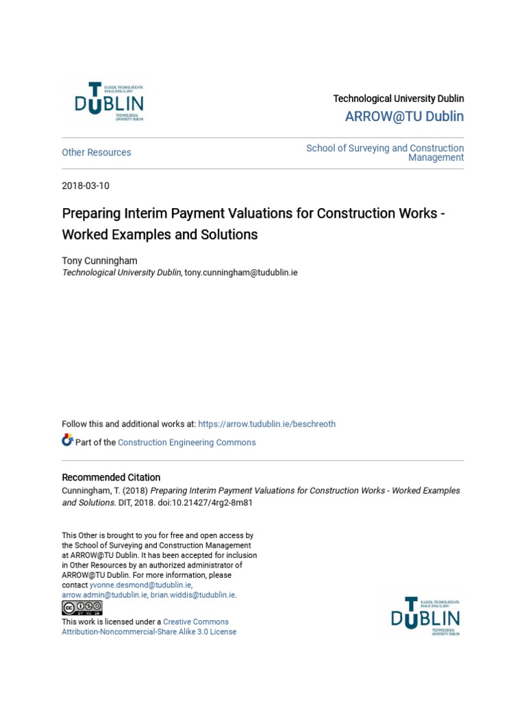 Preparing Interim Payment Valuations For Construction Works - Wor PDF ...