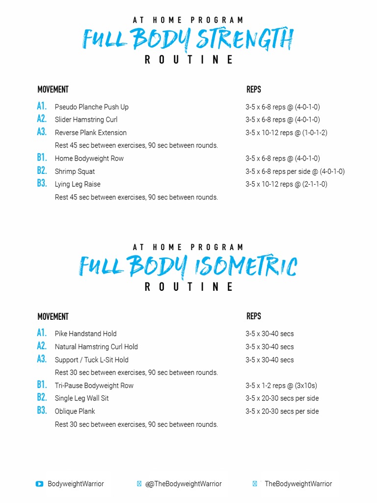 At Home Program Routines | PDF | Anatomical Terms Of Motion ...