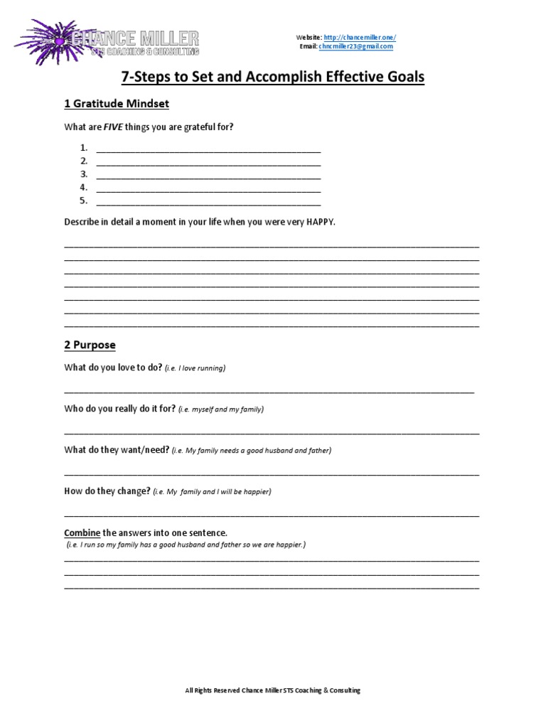 7 Steps To Set and Accomplish Goals | PDF | Goal | Psychological Concepts