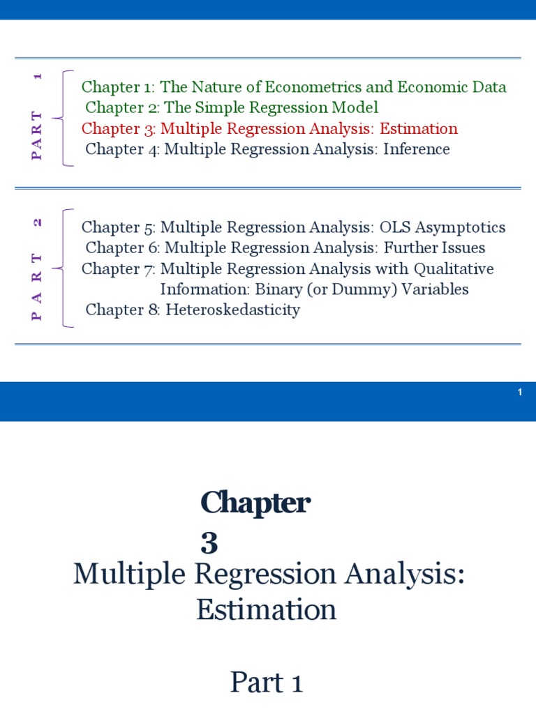 Chapter 1 The Nature Of Econometrics And Economic Data Chapter 2 The Simple Regression Model