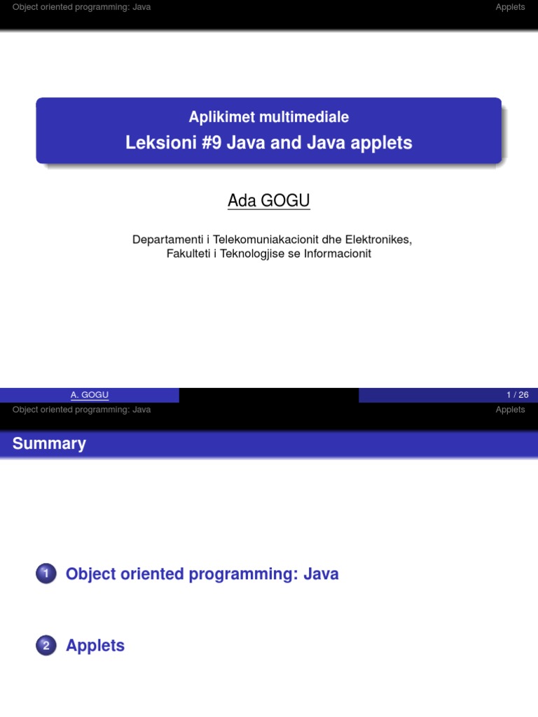 Java Applets for IT Students | PDF | Java (Programming Language) | Method (Computer Programming)