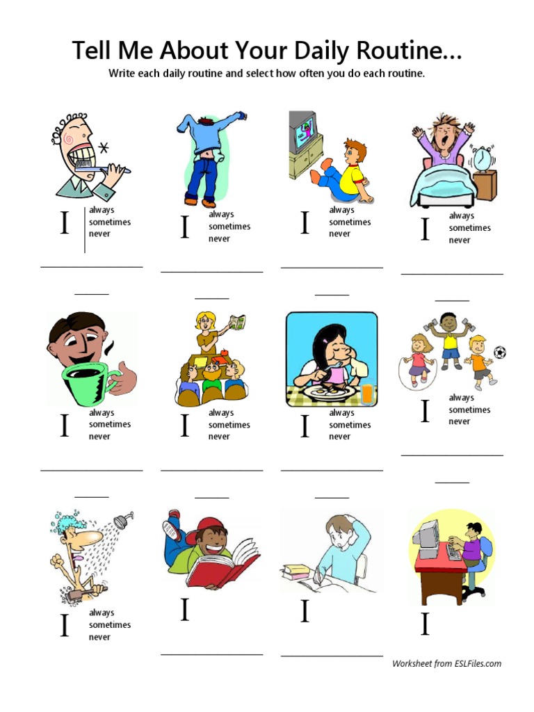 Daily Routine Assessment Worksheet | PDF