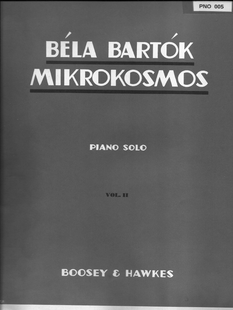 Béla Bartok Mikrokosmos - Piano Solo - Scan | PDF