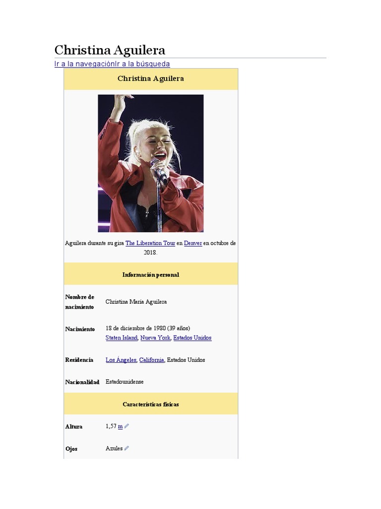 Christina Aguilera | PDF | Dance Pop | Música pop